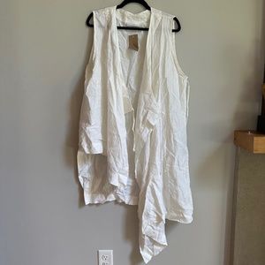 bryn Walker | Tops | Nwt Bryn Walker White Linen Asymmetrical Vest ...